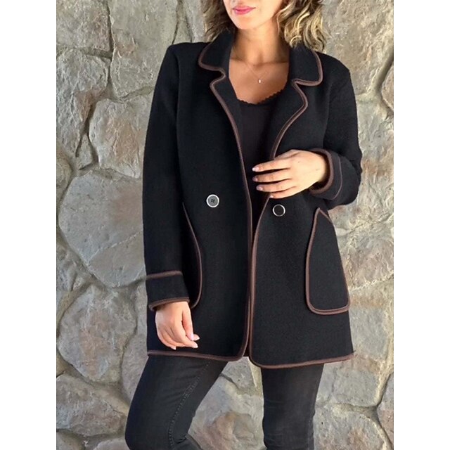 Women's Winter Coat Daily Wear Going out Fall Winter Regular Coat Loose ...