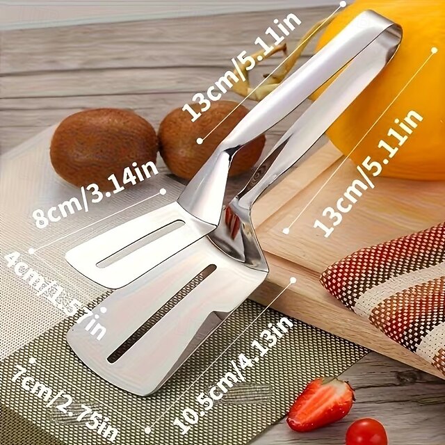 3pcs Stainless Steel Thickened Frying Pan Fork Steak Fish Spatula ...