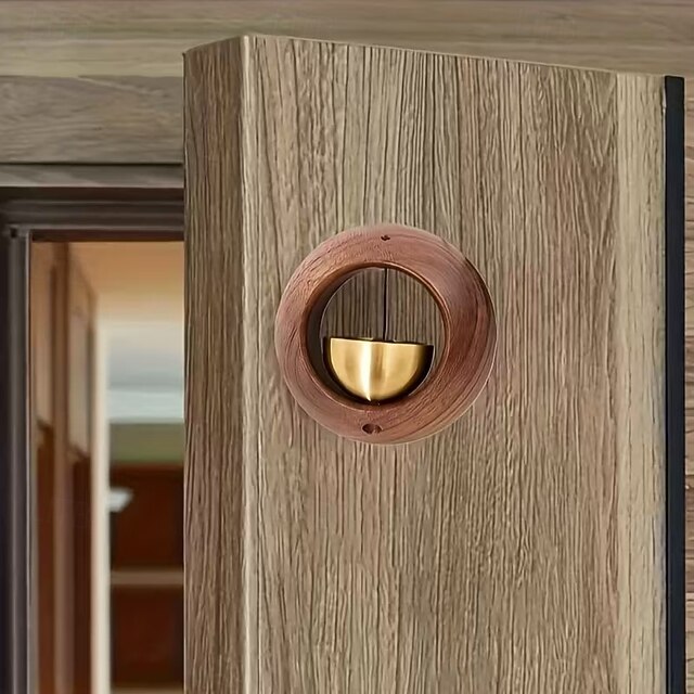 Suction Door Type Solid Wood Wind Chime Bell for Door Opening Magnetic ...