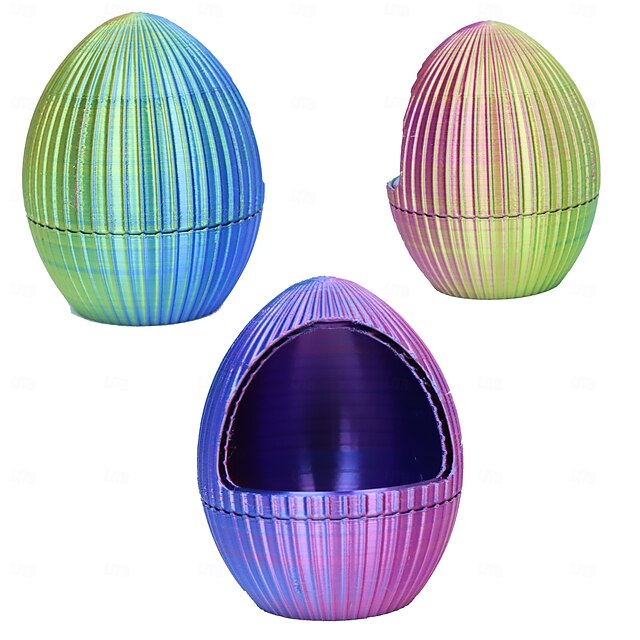 3D Printed Easter Eggs with Snake Inside, Eggs with 3D Printed Crystal ...