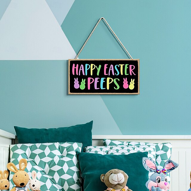 Easter Hanging Sign, PVC Foam Board Wall Decor for Home, Indoor Easter ...