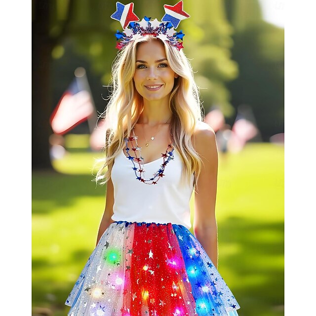 250th Anniversary USA Disco 1980s Petticoat Hoop Skirt Tutu Under Skirt ...