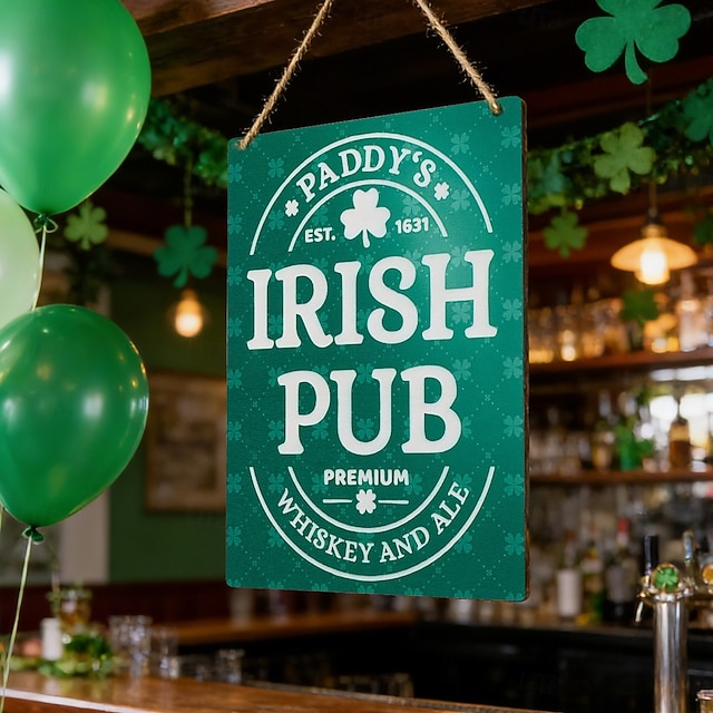 Paddy's Irish Pub Wall Sign St. Patrick’s Day Decoration, Premium ...
