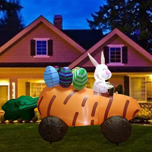 Easter Inflatable Decoration with LED Lights 1.75m/5.74Ft Bunny Easter ...