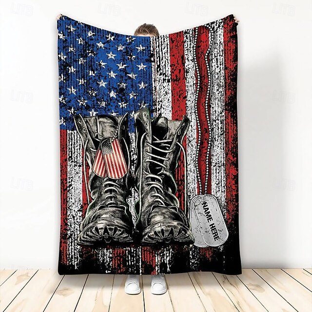 Independence Day Tapestry Fleece Throw Blanket for Couch Gift American ...