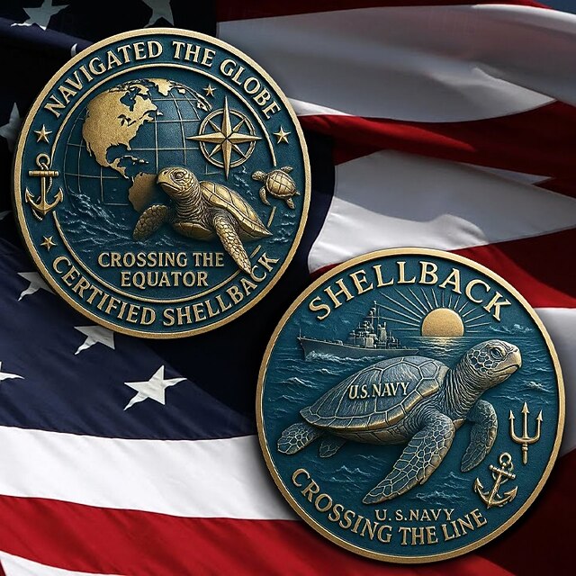 Navy Shellback Challenge Coin Commemorative Coin, U.S. Navy Shellback ...