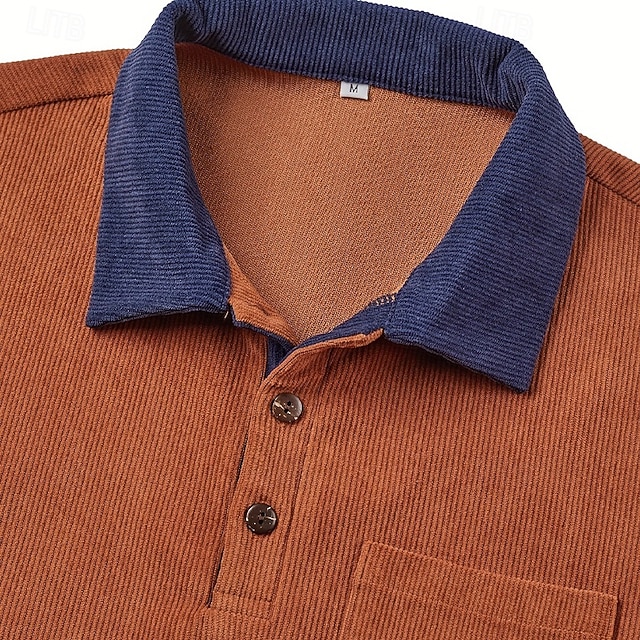 Men's Sweatshirt Corduroy Pullover Hoodie Sweatshirt Button Up Hoodie ...