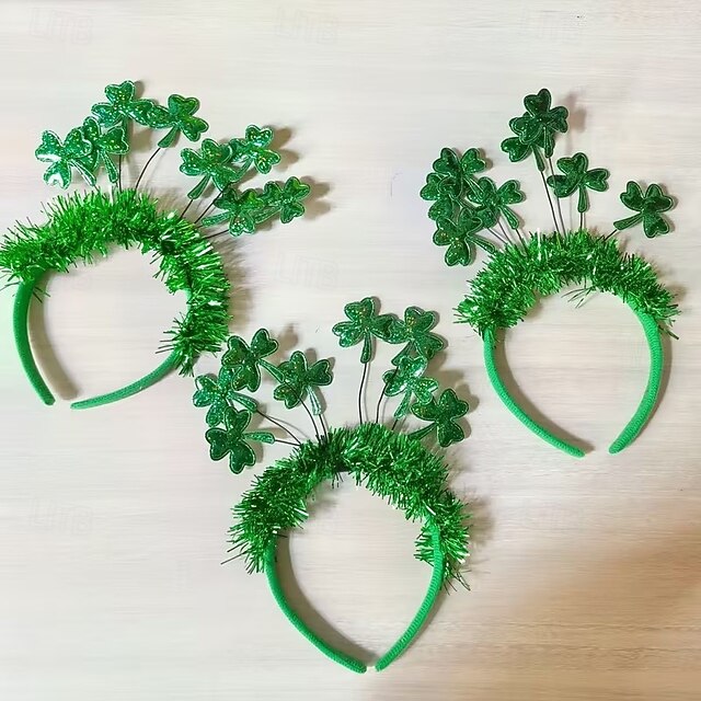 2PCS St. Patrick's Day Headbands, Shamrock Irish Guardian Party ...