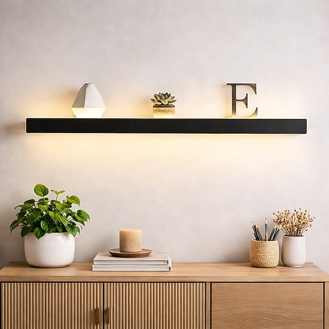 LED Wall Light Warm White Shelf Wall Mount Lighting Fixture Rectangular ...