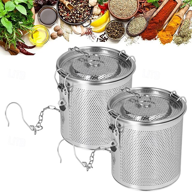 Stainless Steel Seasoning Bag Gravy Soup Taste Spice Box Basket Brine ...