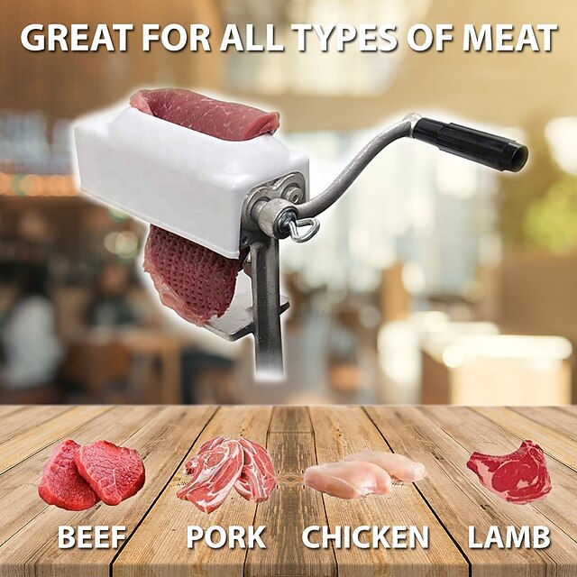 Commercial Manual Meat Tenderizer Machine, Heavy Duty Meat Cuber, Quick ...