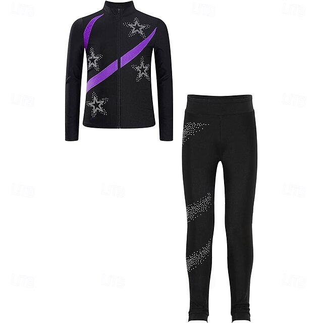 Figure Skating Jacket with Pants Women's Girls' Ice Skating Outfits ...