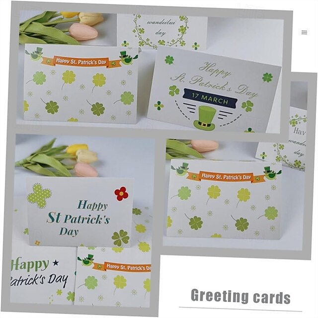 St. Patrick's Day Greeting Cards, Set of 6 Assorted Designs, Bulk luck ...