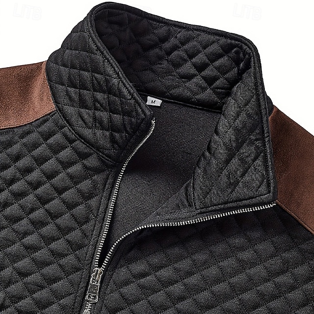 Homme Sweat-shirt Sweat-shirt gaufré Sweat à capuche Sweat-shirt quart ...