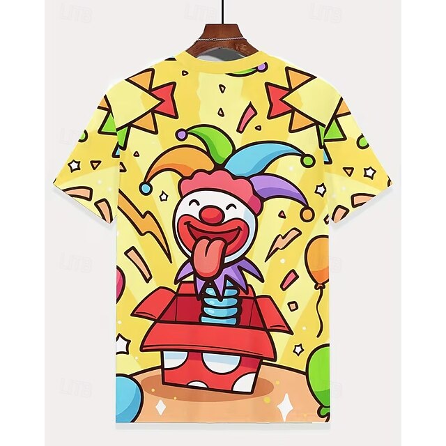 Carnival Unisex Boys' 3D Graphic Clown T shirt Tee Short Sleeve 3D ...