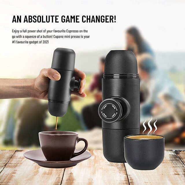 Portable espresso machine and coffee maker, manual operation, handheld ...