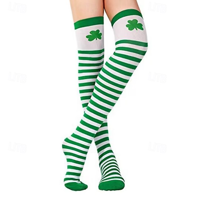1 Paar St. Patrick's Day Partysocken, grüne Camouflage-Kniestrümpfe, 85 ...
