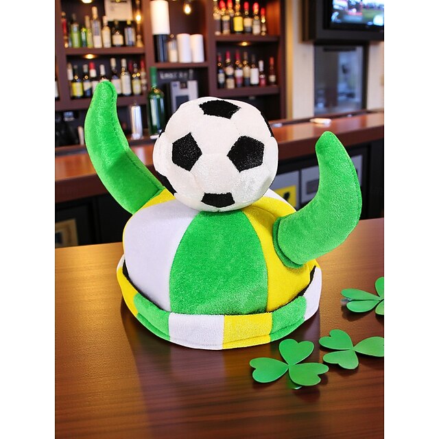 Men's St. Patrick's Day Fun Soccer Ball Hat – Playful Green and Yellow ...