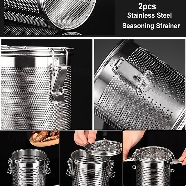 Stainless Steel Seasoning Bag Gravy Soup Taste Spice Box Basket Brine ...