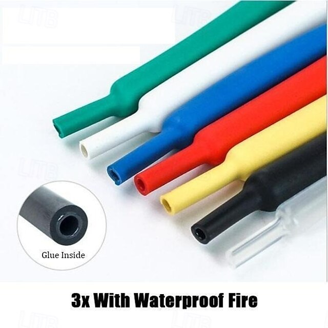 580Pcs/Box Cable Heat Shrinkable Tube, Insulated Heat Shrink Tubing for ...