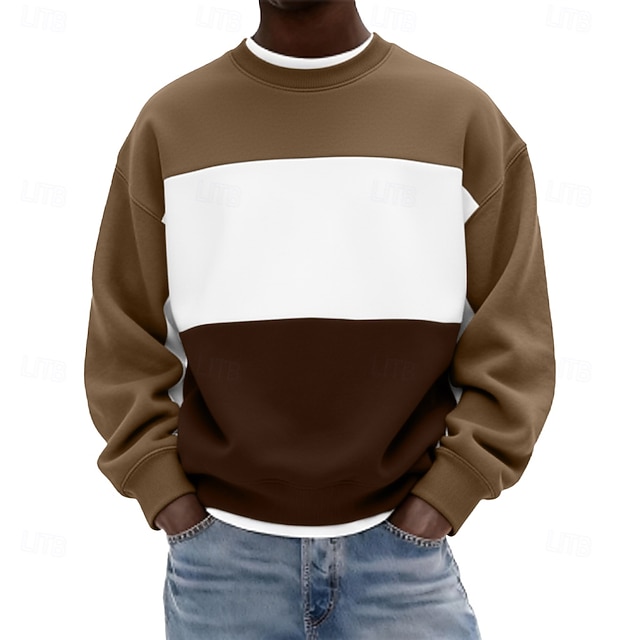 Men's Sweatshirt Pullover Hoodie Sweatshirt Blue Purple Brown Green ...