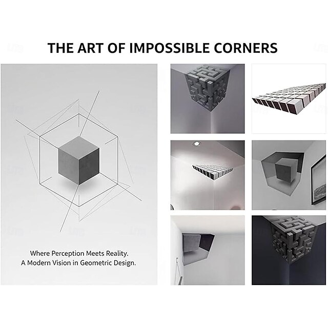 3D Optical Illusion Corner Wall Decal Wall Art, 3D Wall Art That ...