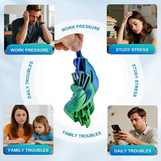 3D Printed Fidget Ball Toy, Slime Dynamic Gear Sphere Stress Relief ...