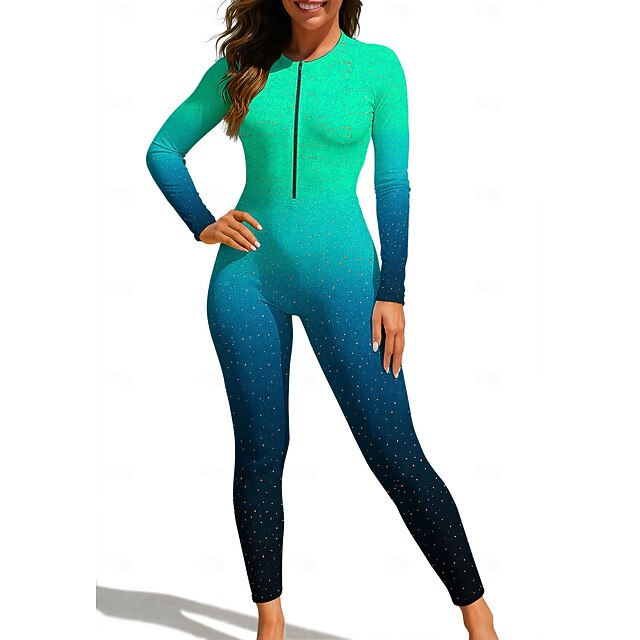 Women's Regular Rash Guard Full Body Rash Guard Bathing Suit Gradient ...