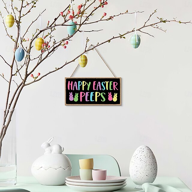 Easter Hanging Sign, PVC Foam Board Wall Decor for Home, Indoor Easter ...