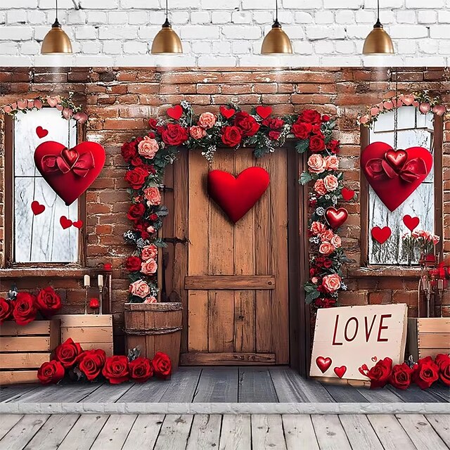 Valentine's Day Tapestry Banners Blanket Rose Love Heart Cute Romantic ...