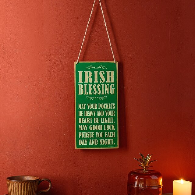 St. Patrick’s Day Irish Blessing Wooden Hanging Sign,Irish Pub Rustic ...