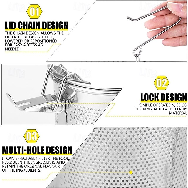 Seasoning Strainer Stainless Steel Spice Filter Cooking Spice Filter ...