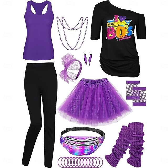 Carnival 2026 Carnival Costume Carnival Outfits Tutu Shirt Disco 1980s ...