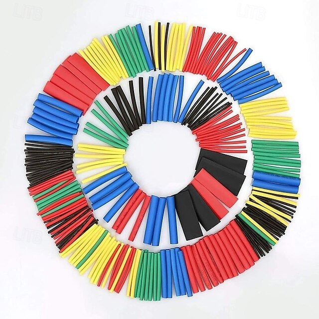 580Pcs/Box Cable Heat Shrinkable Tube, Insulated Heat Shrink Tubing for ...