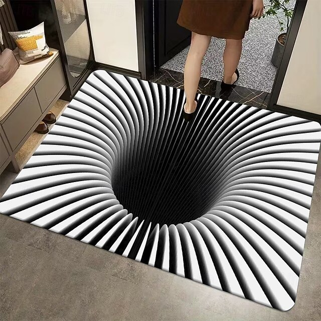 Doormat 3D Optical Illusion, 2D Flat Print, Non-Slip Entrance Mat ...