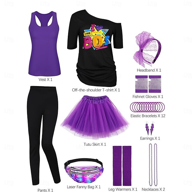 Carnival 2026 Carnival Costume Carnival Outfits Tutu Shirt Disco 1980s ...