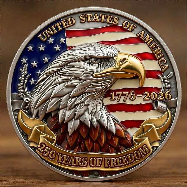 United States Commemorative Coin Metal U.S 250 Years of Freedom ...