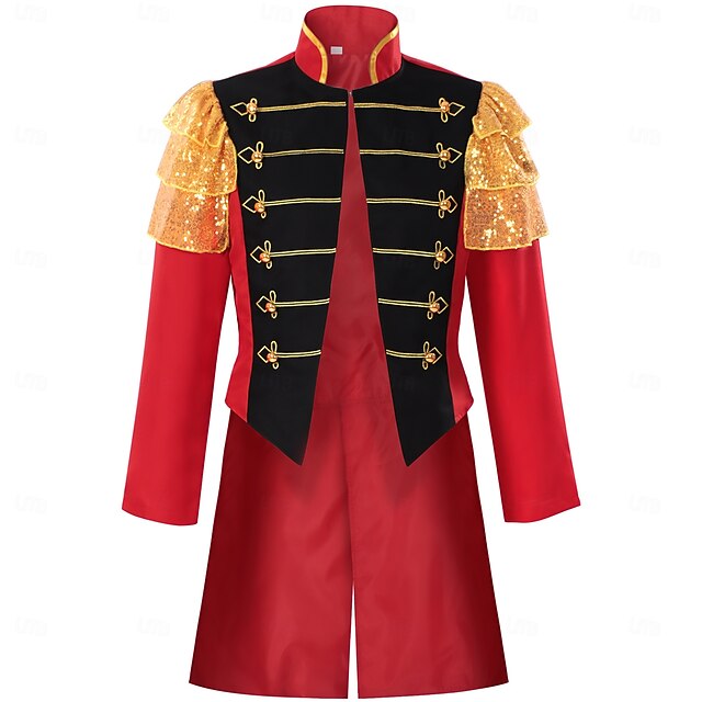 Retro Vintage Rococo Coat Masquerade Circus Jacket Long Sleeves Prince ...