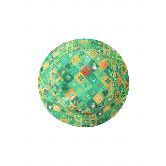 Women's Green Clover Print Bucket Hat – Fun and Stylish for St. Patrick ...