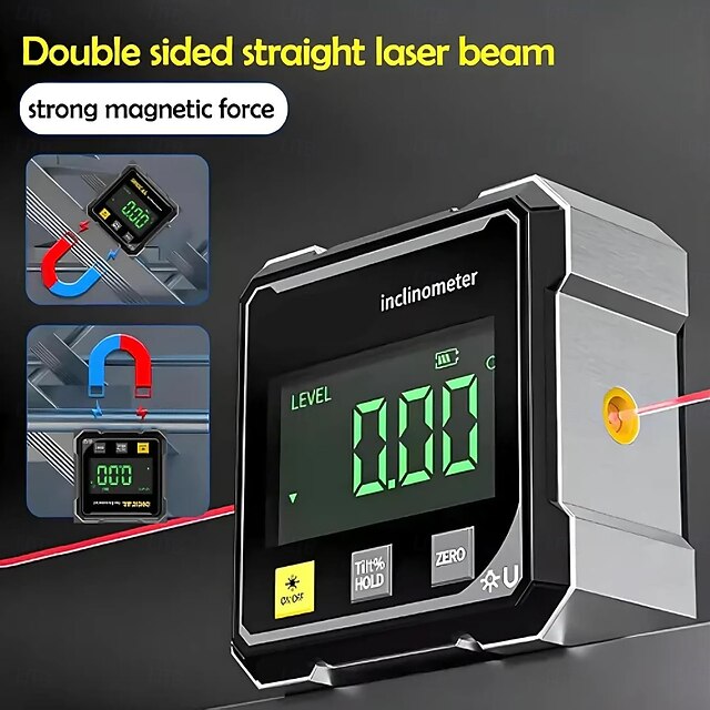 Digital Laser Angle Finder Protractor Tool, High Accuracy Measuring ...