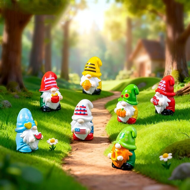 12 Pack Mini Easter Dwarf Cute Grain Doll Micro Landscape DIY ...