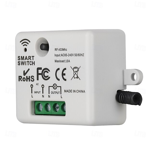 AC220V 1CH Wireless Remote Control Switches With Learning Code Power ON ...