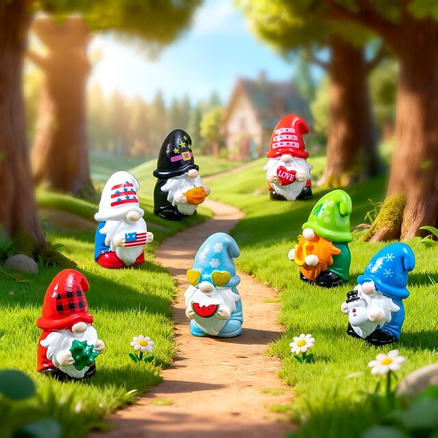 12 Pack Mini Easter Dwarf Cute Grain Doll Micro Landscape DIY ...