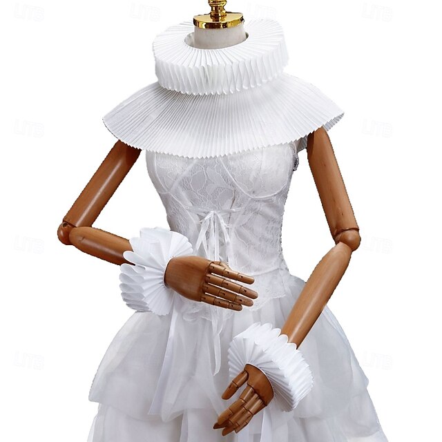 Vintage Rococo Victorian Ruff Collar Princess Gentlewoman Pleated Fancy ...