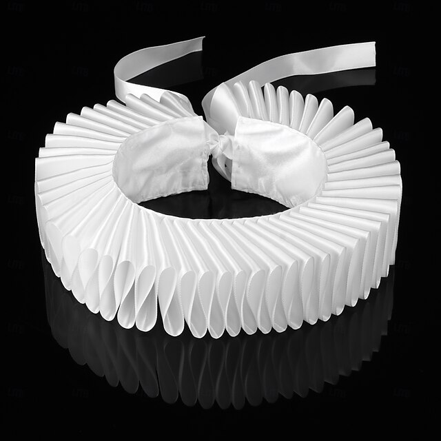 Vintage Rococo Victorian Ruff Collar Princess Gentlewoman Pleated Fancy ...