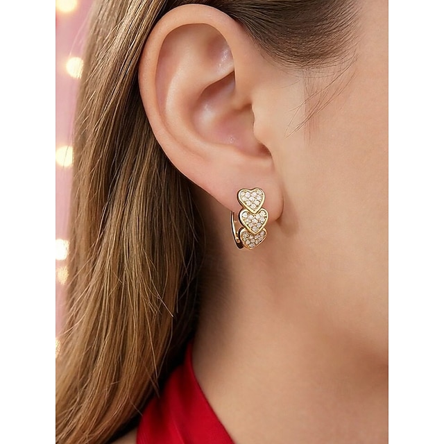 Women's Drop Earrings Hoop Earrings Silver Rose Gold Gold Alloy Elegant ...