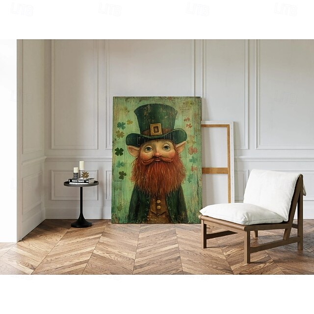 Charming Irish Leprechaun Portrait with Green Hat and Red Beard ...