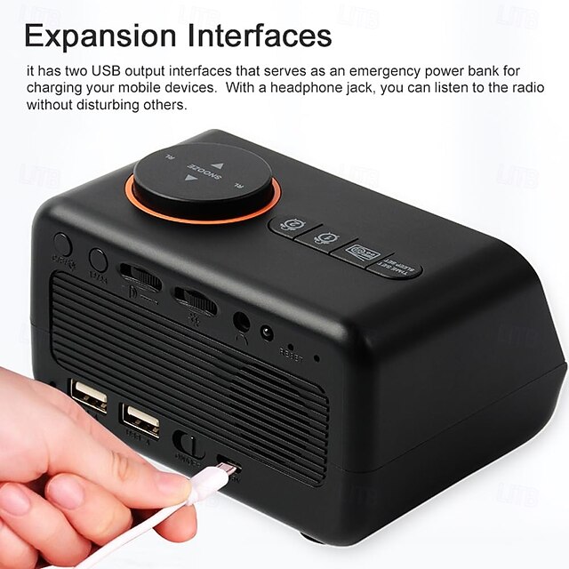 Alarm Clock Radio for Bedrooms Clock Radio with AM/FM Dual Alarm with ...