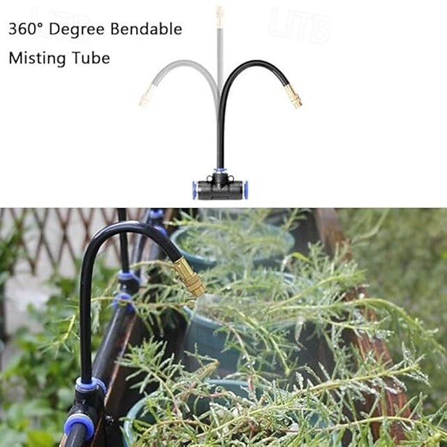 Outdoor Misting Cooling System with Adjustable 360° Misting Nozzles ...