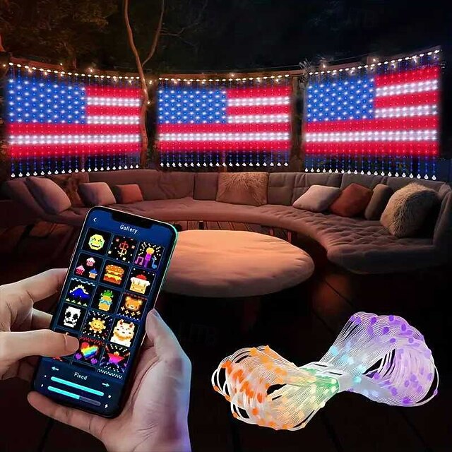 Outdoor Net Lights, RGB and DIY Functions, Smart Net Lights with 64 ...